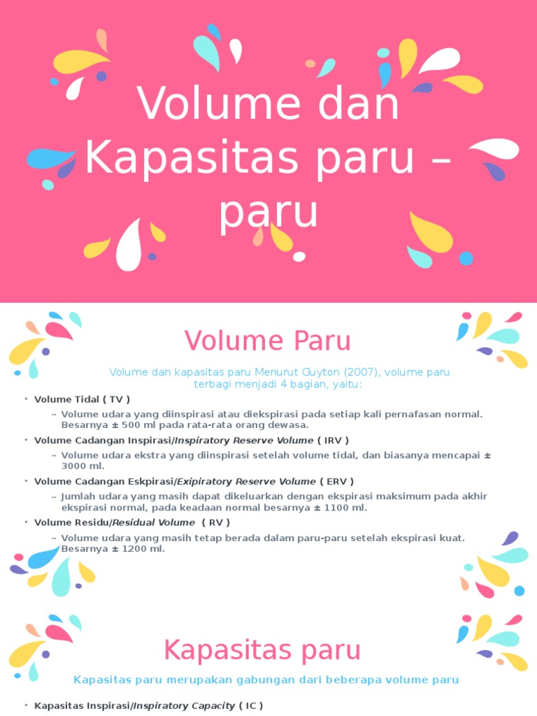Volume Dan Kapasitas Paru TUTOR | PDF