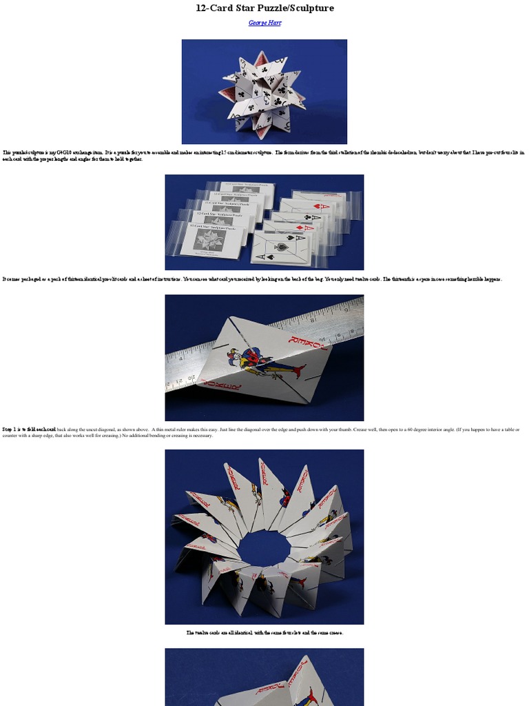 12-Card Star - George Hart | PDF | Teaching Mathematics