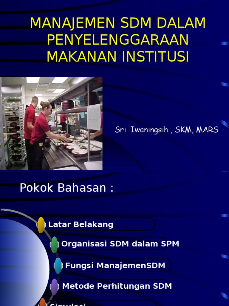 Kualifikasi SDM dalam Makanan Sehat | PDF