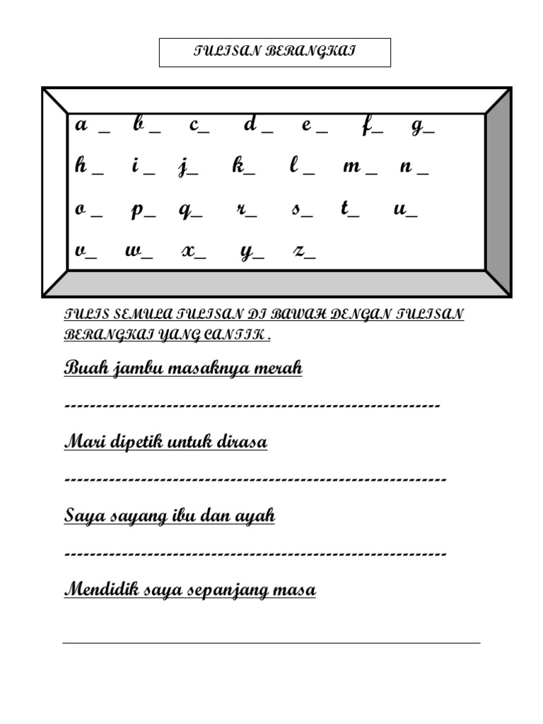 Tulisan Berangkai PDF | PDF