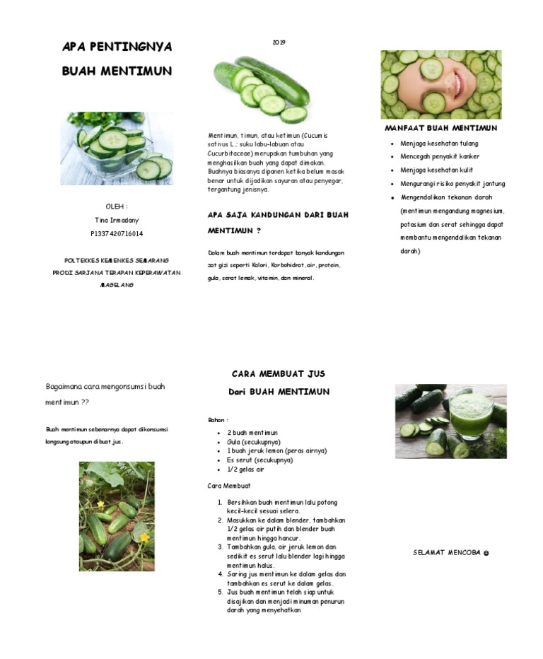 Leaflet Jus Mentimun | PDF