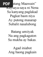 Kasama Kang Tumanda Lyrics | PDF