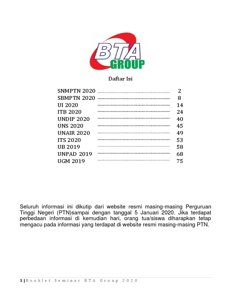 Booklet PMB Bta Group PDF | PDF