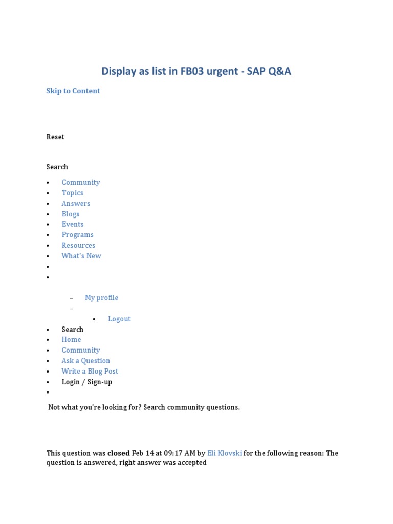 Display As List in fb03 Urgent | PDF | Information Technology | Software