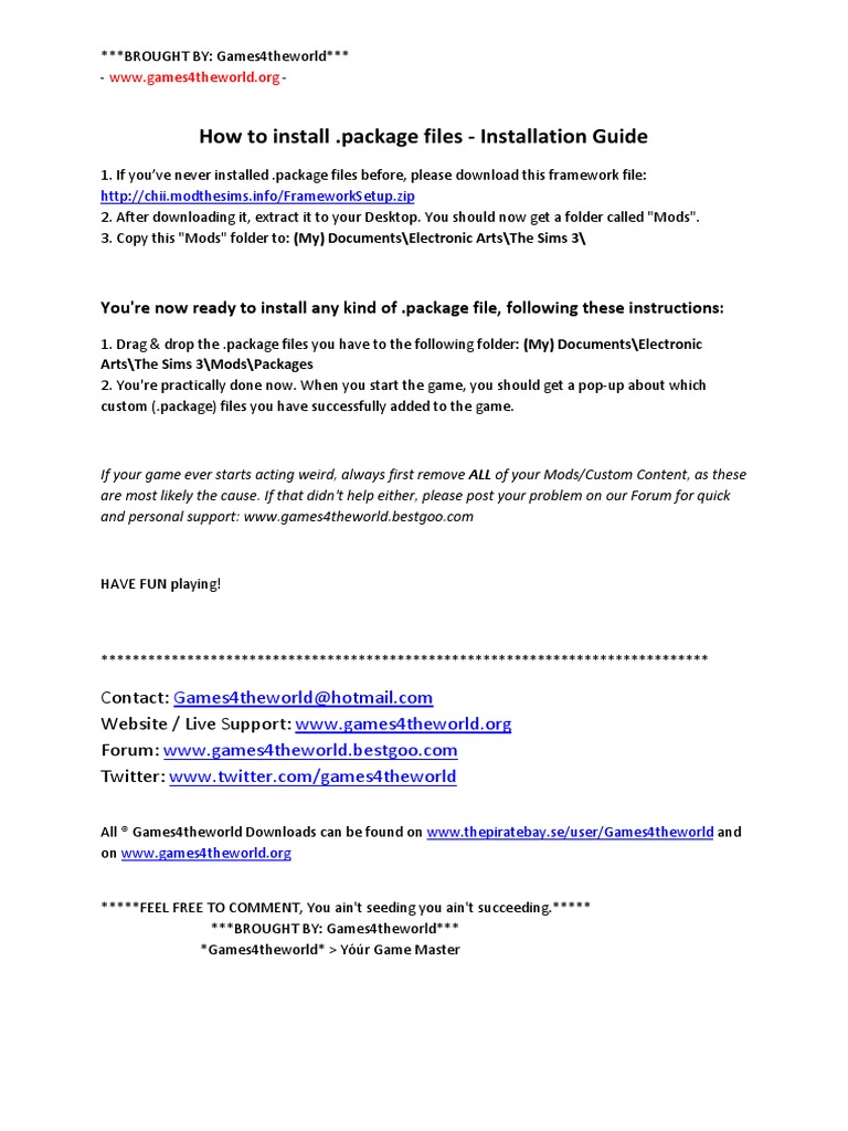 How To Install .Package Files Guide PDF | PDF