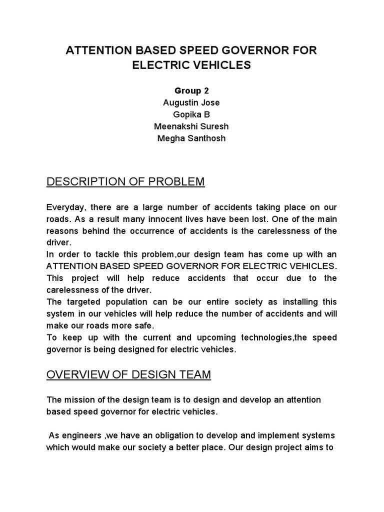 Design Project Analysis Report PDF | PDF | Electric Motor | Systems ...