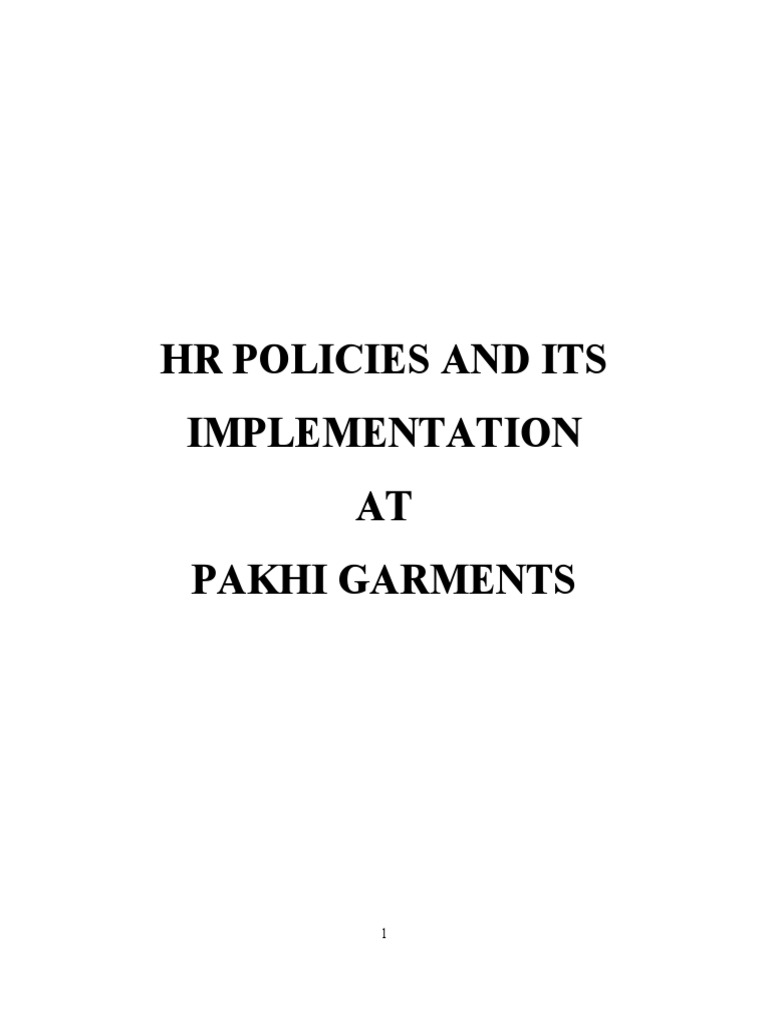 HR Policies and Its Implementation | PDF | Human Resource Management ...