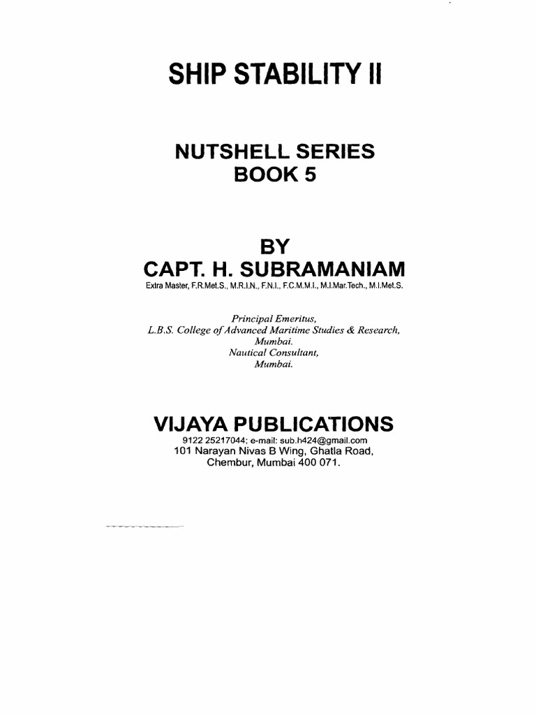 Book 5 - Ship Stability - Part 2 PDF | PDF | Area | Geometry