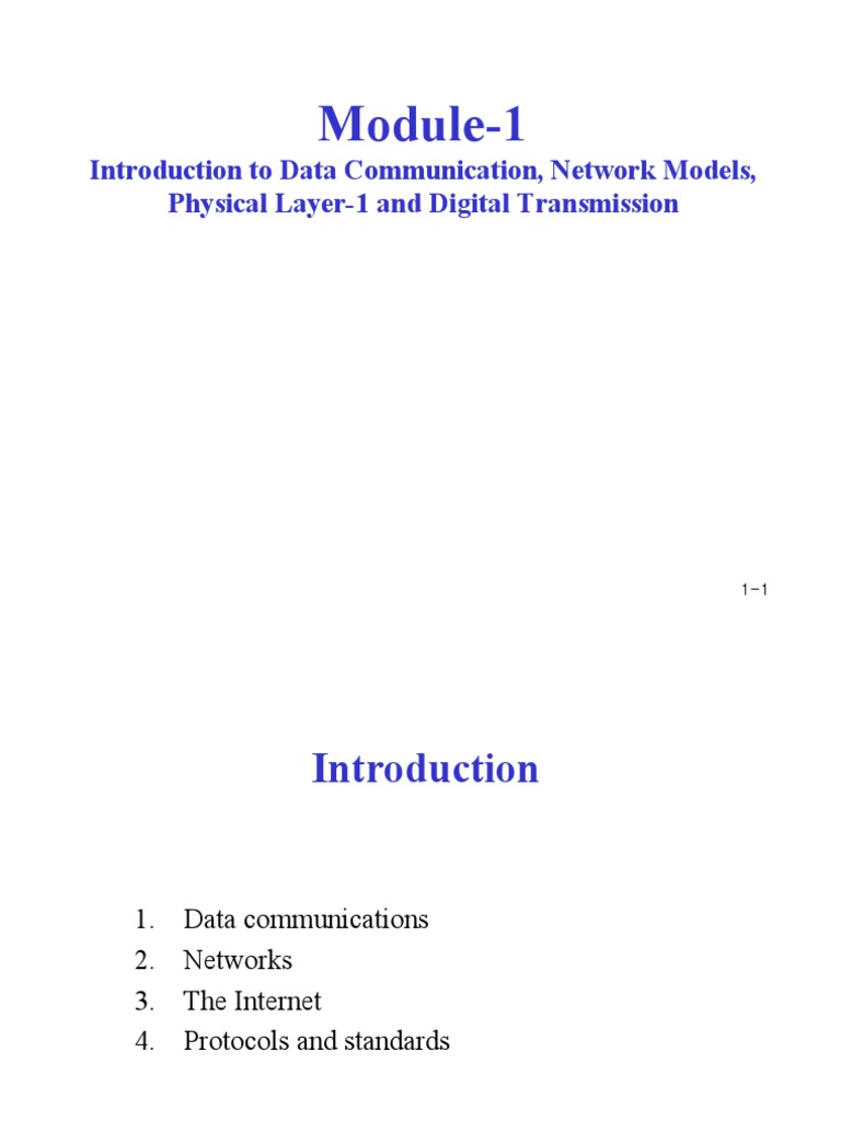 Module-1 PPT Data Communication | PDF | Network Topology | Computer Network