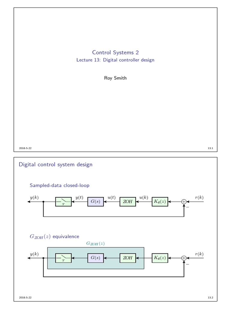13 - Digital Controller Design | PDF | Algorithms | Digital Signal ...