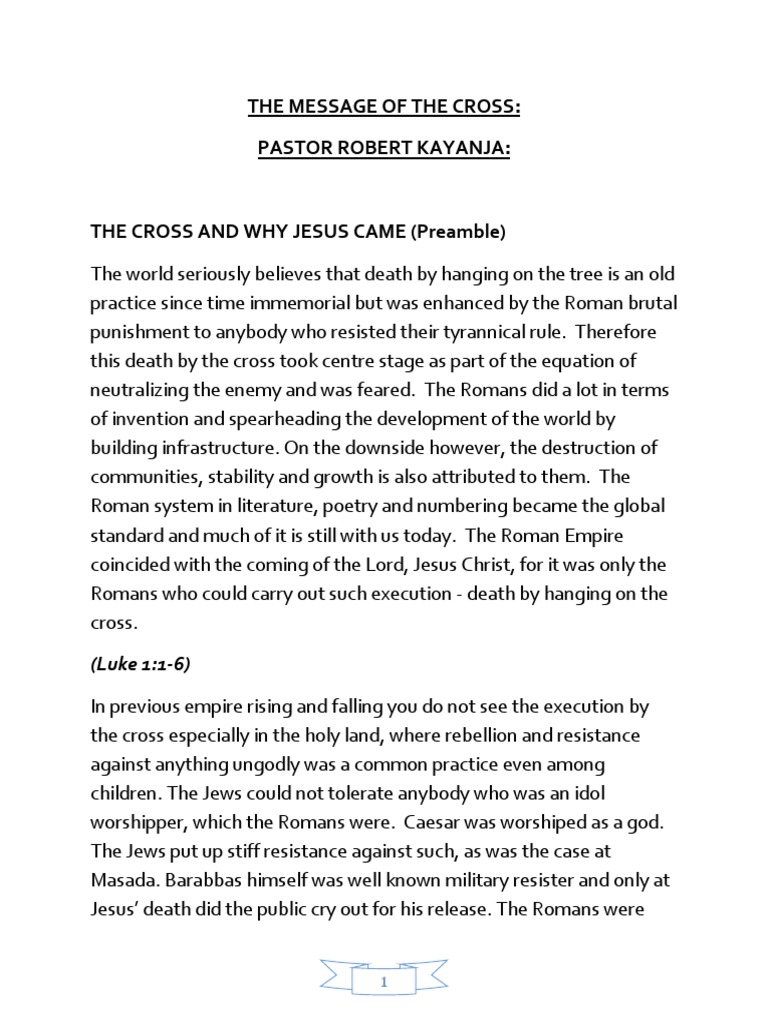 The Message of The Cross PDF | PDF | Satan | Crucifixion