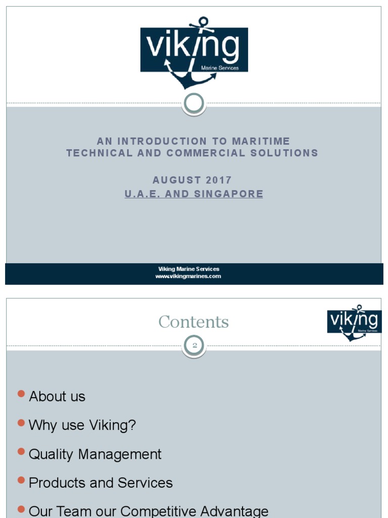 Viking Marine Services Client Presentation | PDF | Oil Tanker | Fuel Oil