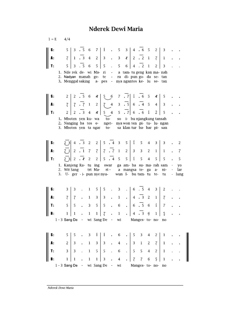 Nderek Dewi Maria | PDF | Méthodes et références pédagogiques