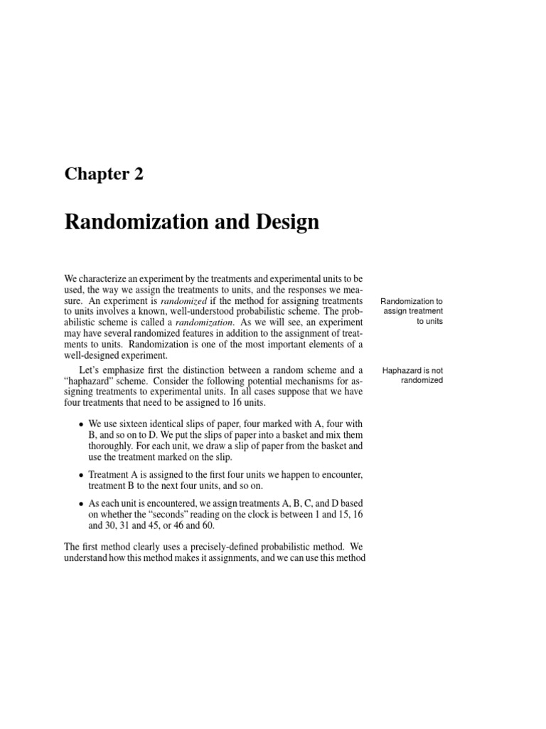 2 Randomization and Design PDF | PDF | Resampling (Statistics) | P Value