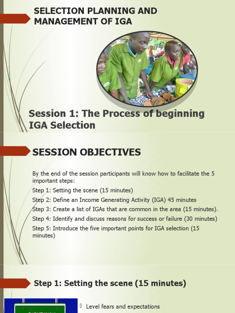 SPM Training - Session 1 The Process of Begining An IGA | PDF | Loans ...
