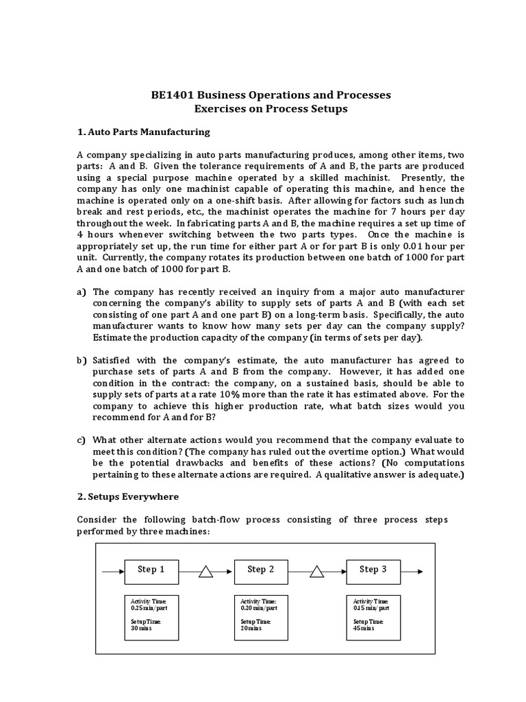 Auto Parts Manufacturing Process Optimization | PDF | Machinist | Machines