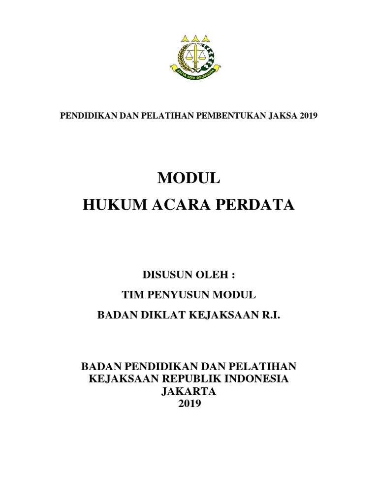 Modul Hukum Acara Perdata PDF | PDF