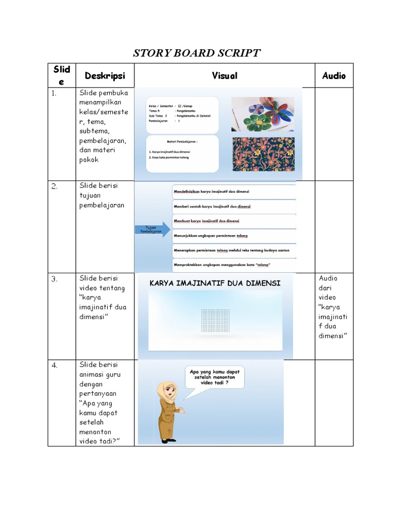 STORY BOARD SCRIPT Globalisasi | PDF