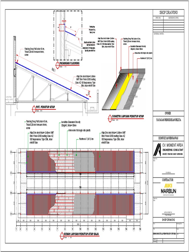 Lapisan Penutup Atap Baja | PDF | Technical Drawing | Economic Sectors