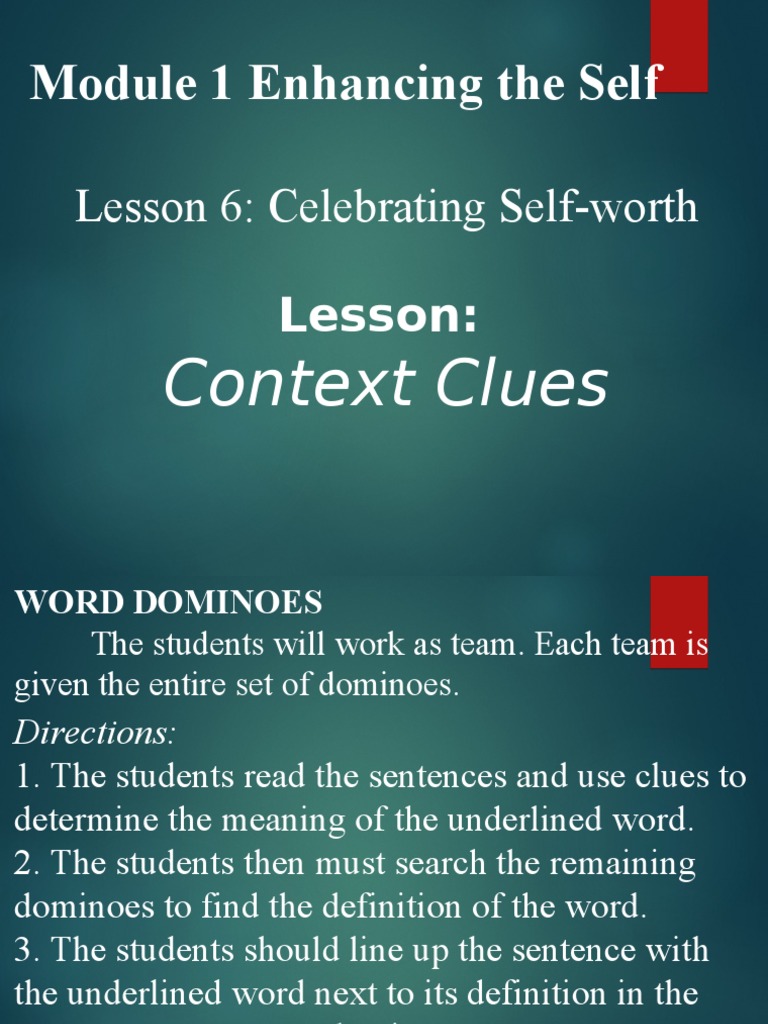 M1 L14 Context Clues | PDF | Linguistics | Cognitive Science