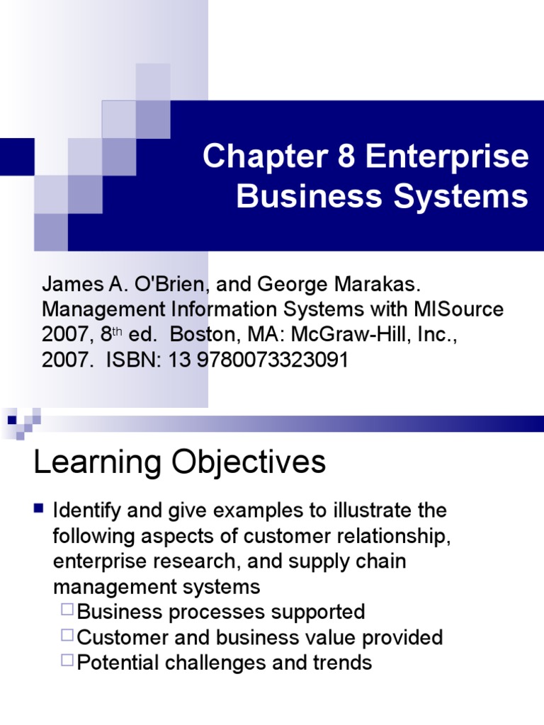 Enterprise Business Systems Overview | PDF | Enterprise Resource ...