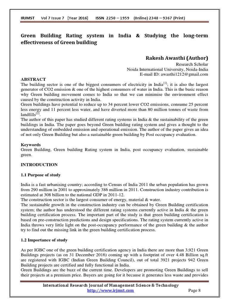 Green Building Rating System in India An PDF | PDF | Green Building ...