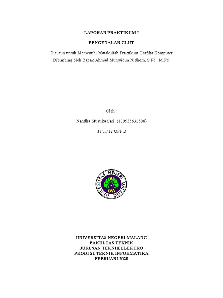 Praktikum Grafika: Pengenalan GLUT | PDF | Metode & Bahan Ajar | Komputer