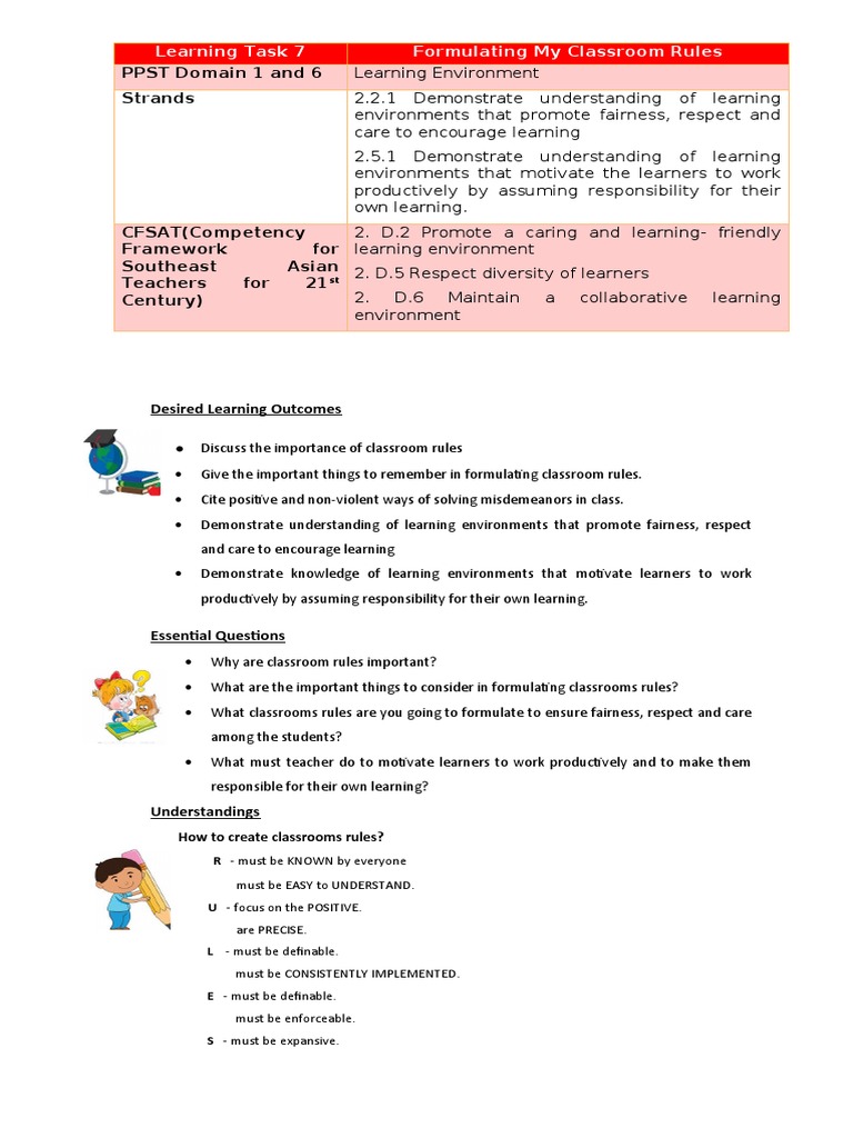 Learning Task 7 | PDF | Classroom | Learning