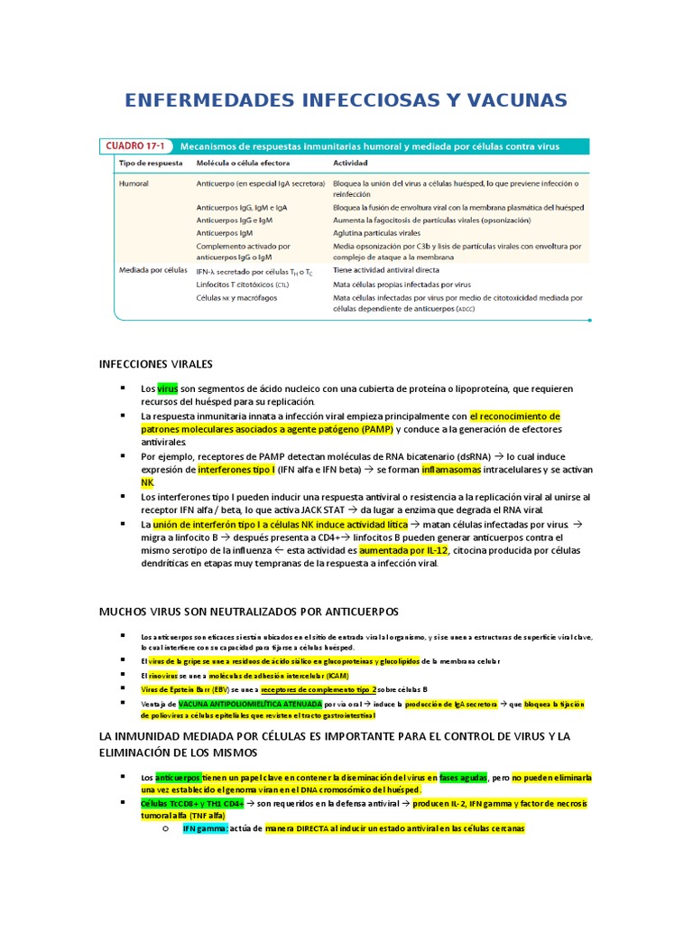ENFERMEDADES INFECCIOSAS Y VACUNAS-cap17 | PDF | Sistema inmune | Influenza