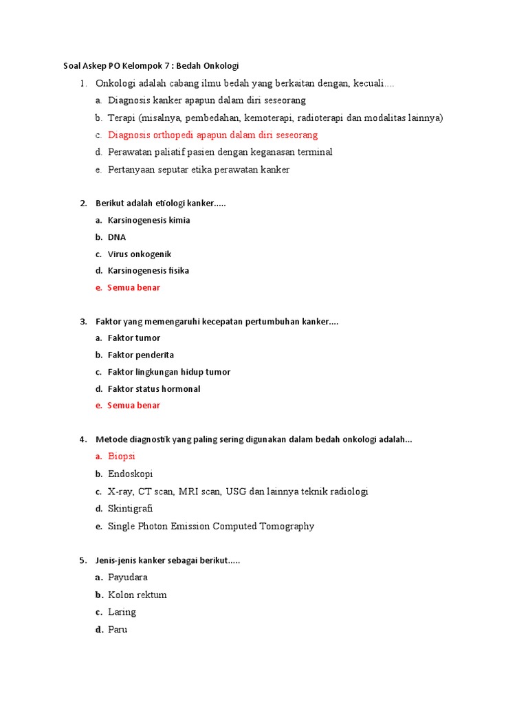 Soal Askep PO Kelompok 7 | PDF