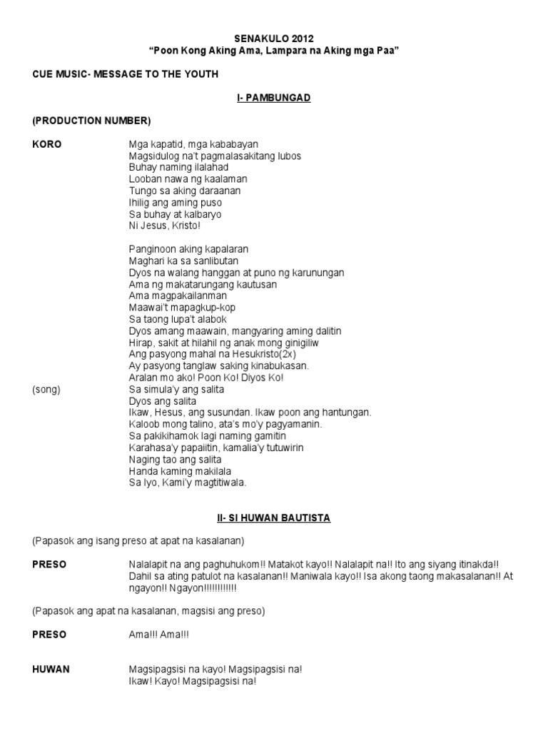 Senakulo SCRIPT | PDF