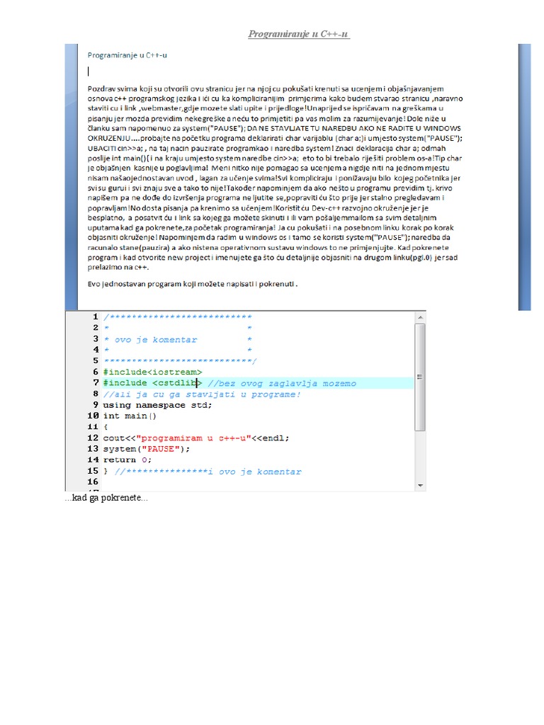 Programiranje U C | PDF