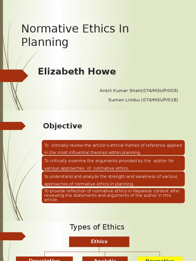 Normative Ethics in Planning | PDF | Utilitarianism | Ethical Theories