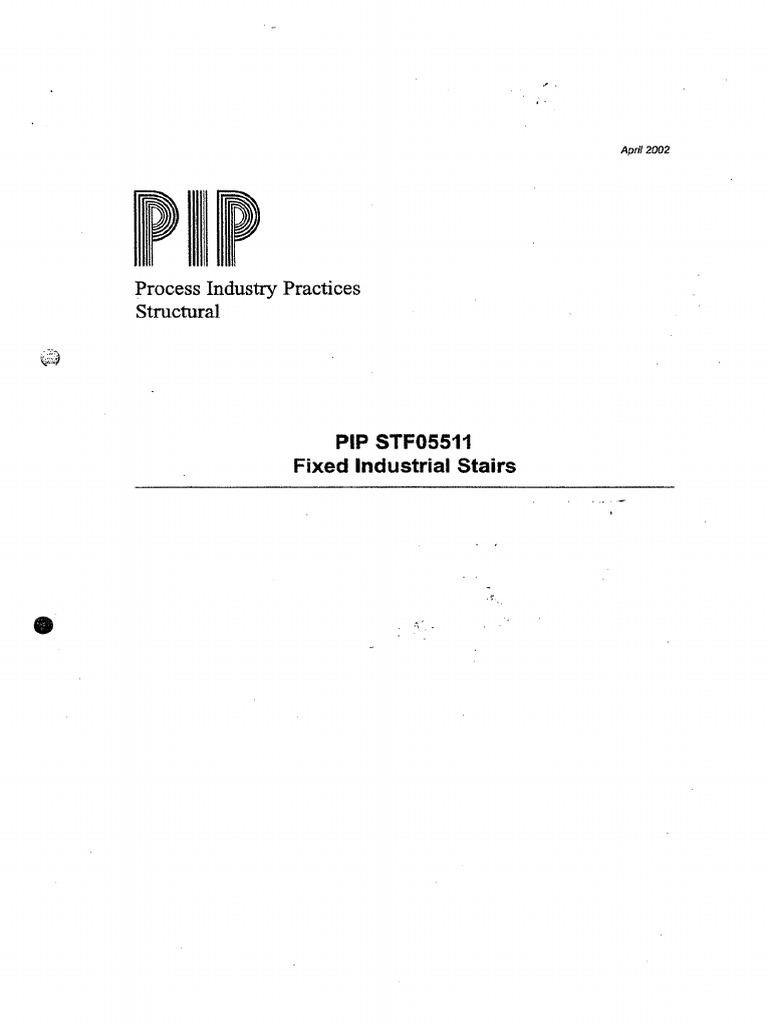 PIP STF05511 Rev.2002 Fixed Industrial Stairs | PDF