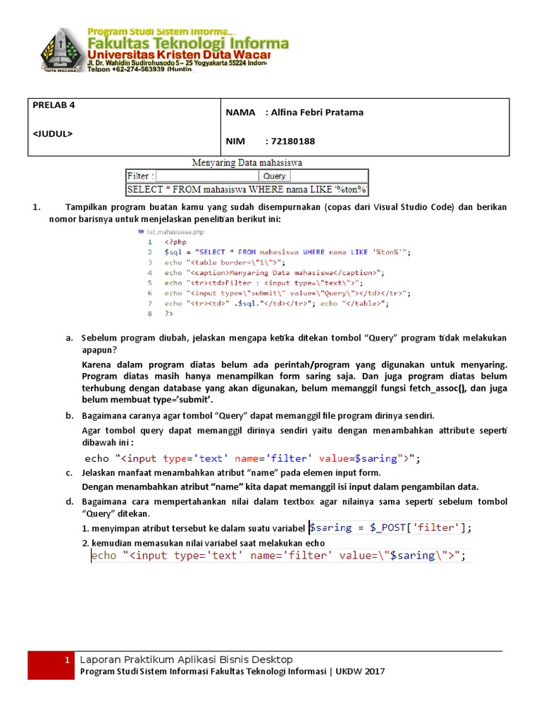 Praktikum 4 | PDF | Metode & Bahan Ajar | Komputer
