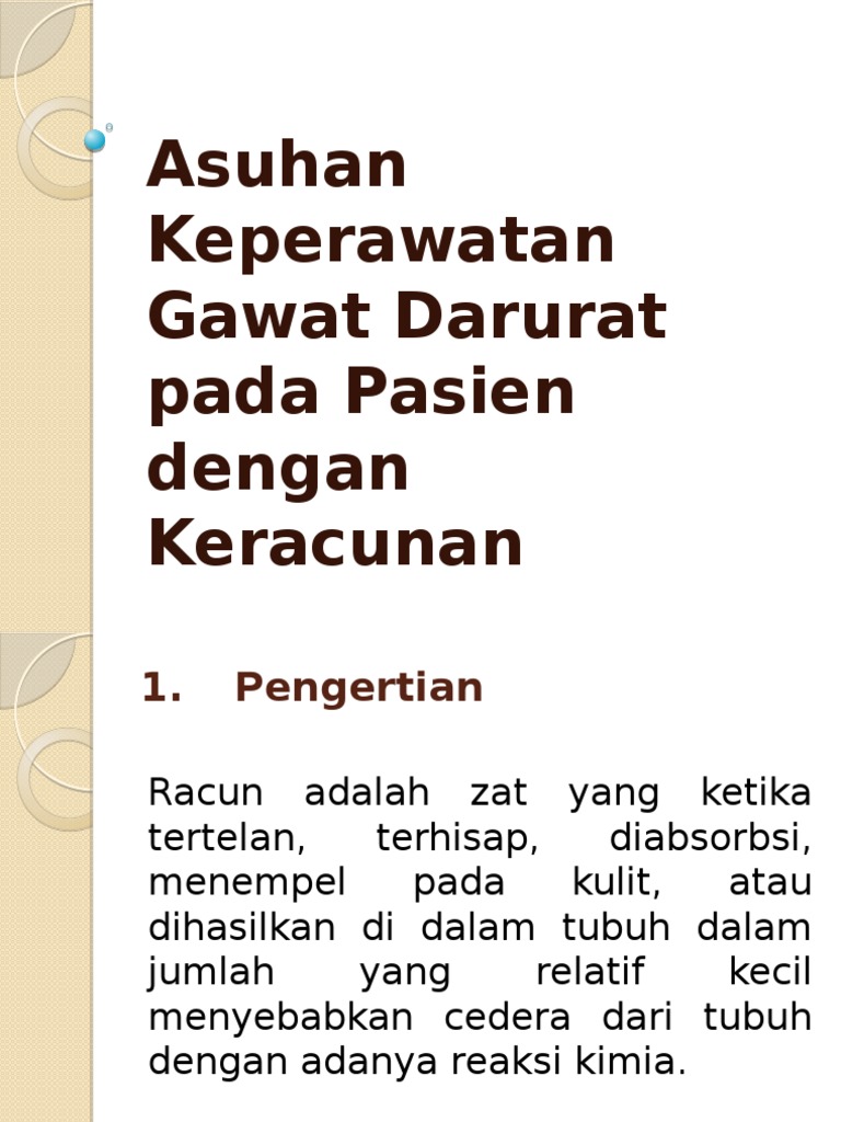 Asuhan Keperawatan Gawat Darurat Keracunan | PDF