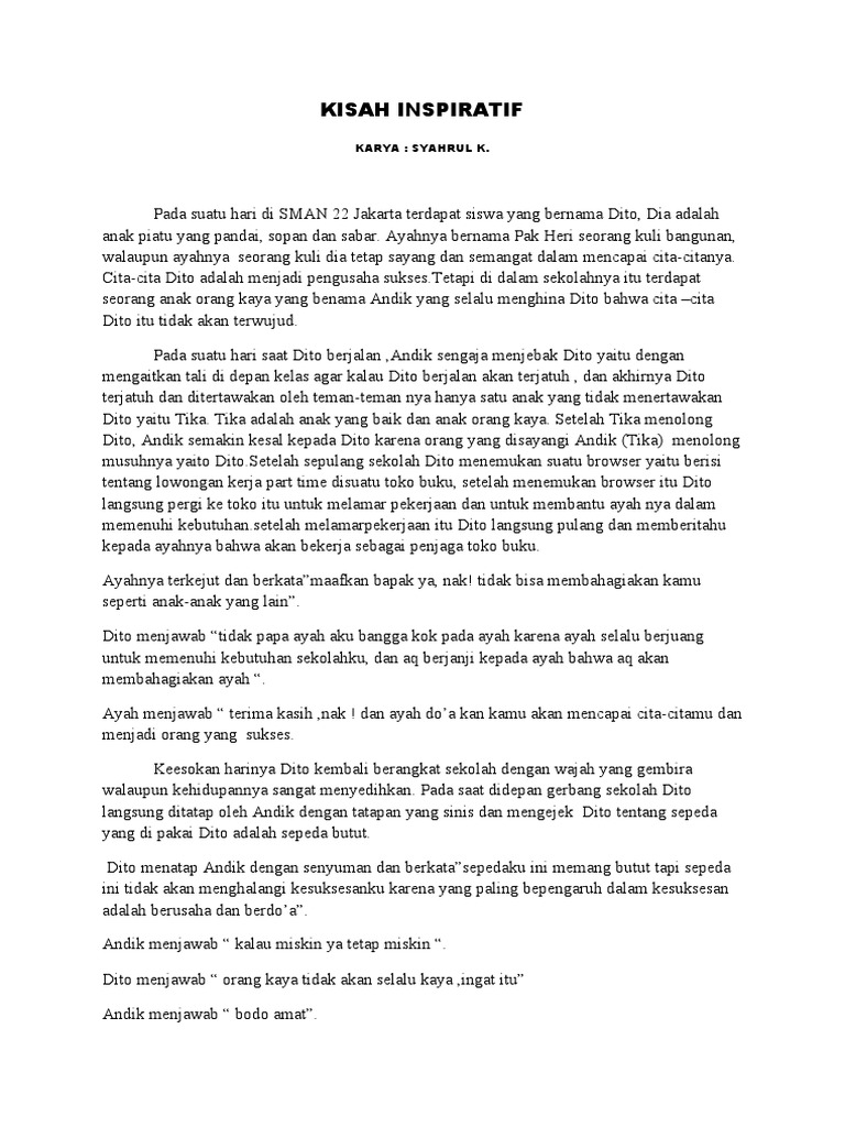 Kisah Inspiratif | PDF