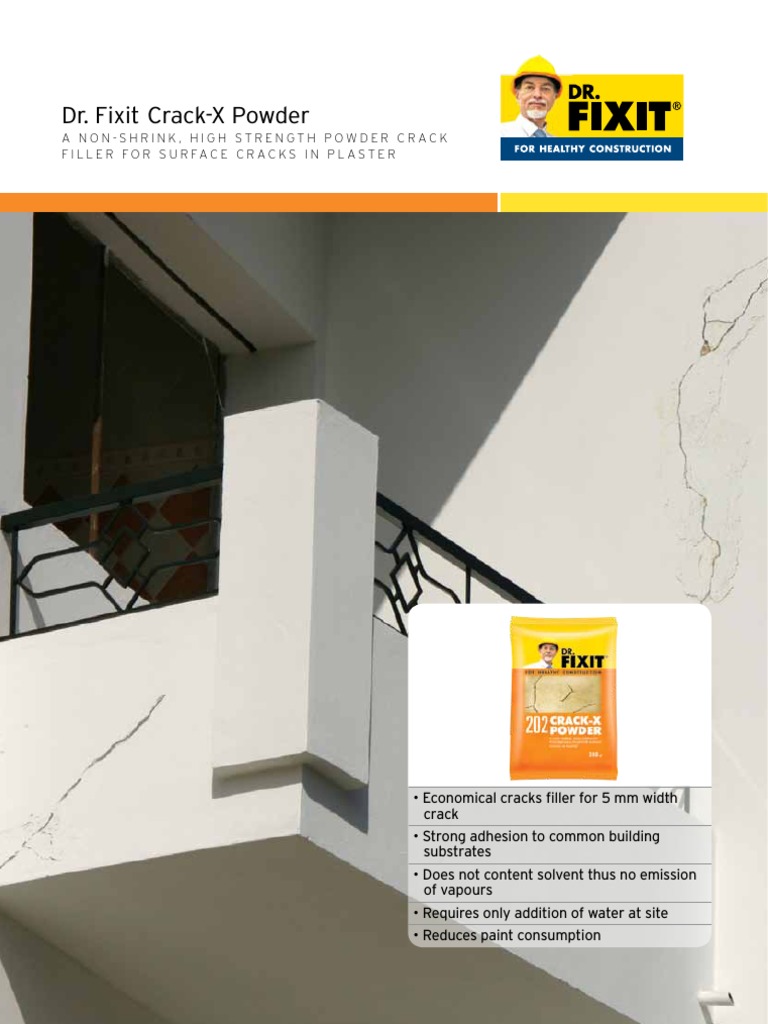 Dr. Fixit Crack - X Powder 85 1 PDF | PDF | Plaster | Building Materials