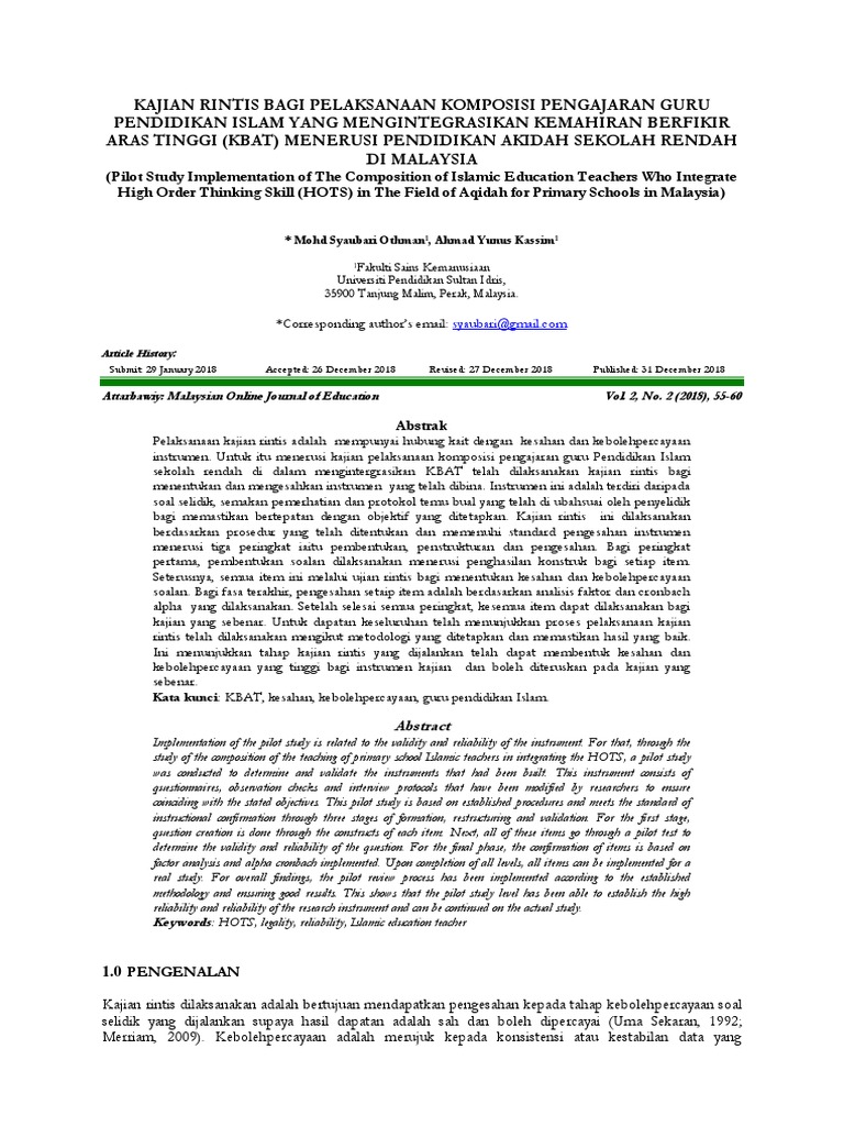 Prosedur Kajian Rintis | PDF