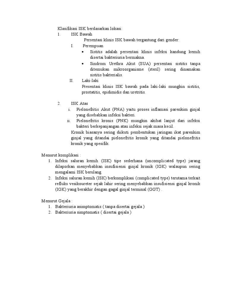 Klasifikasi ISK | PDF