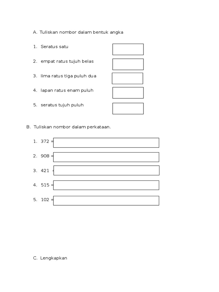 Latihan Matematik Tahun 2 | PDF