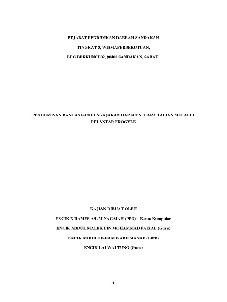 Sistem e-RPH PPD Sandakan | PDF