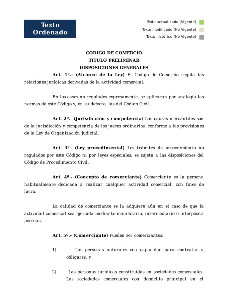 Codigo de Comercio | PDF | Contabilidad | Contralor
