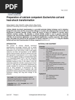 Competent Cell Preparation and Transformation | PDF | Transformation ...