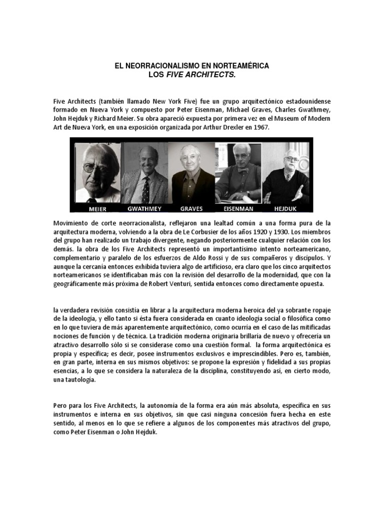 Five Architects | PDF | Medios de arte | Estética