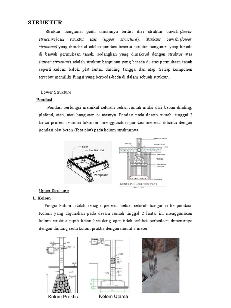 Struktur Bangunan Rumah 2 Lantai | PDF | Seni