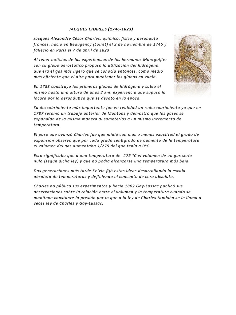 Jacques Charles | PDF | Historia