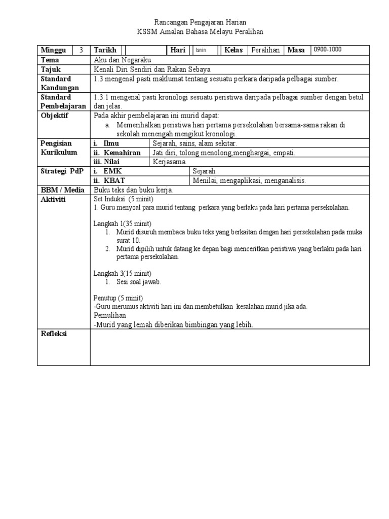 RPH 3605 Peralihan ABM 3 1 | PDF