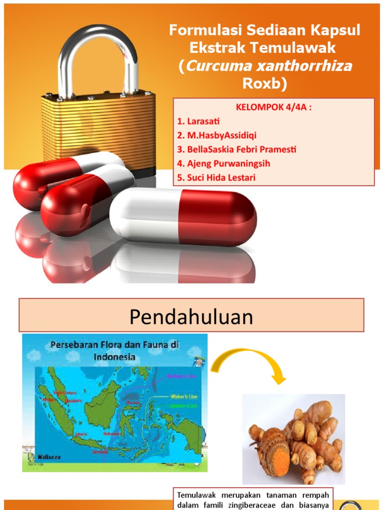 Formulasi Sediaan Kapsul Ekstrak Temulawak PPT Kapsul | PDF
