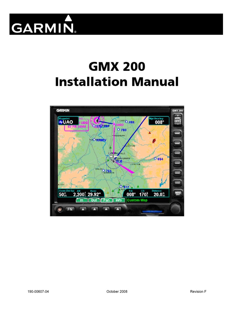 GMX 200 Installation Manual: 190-00607-04 October 2008 Revision F | PDF ...